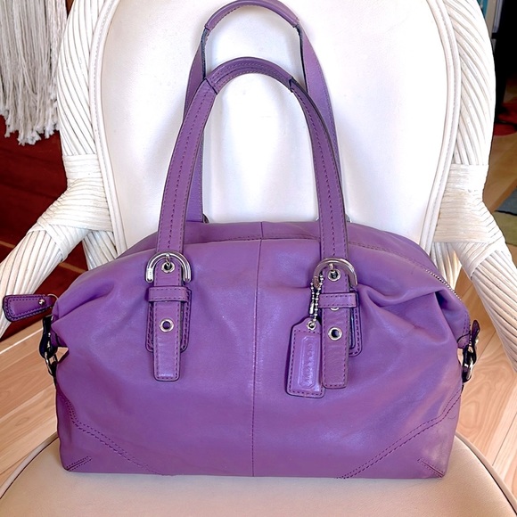 Coach | Bags | Coach Berry Purple Soho Convertible Doctors Bag Gently ...